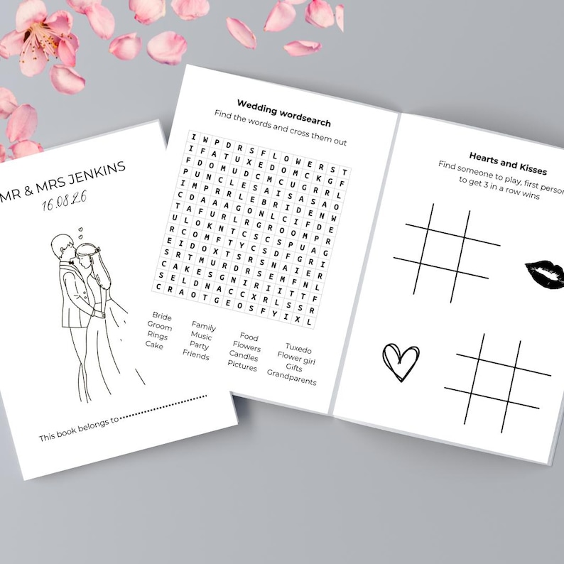 Kids Wedding Activity Books, A5 Wedding Activity Book, Wedding ...
