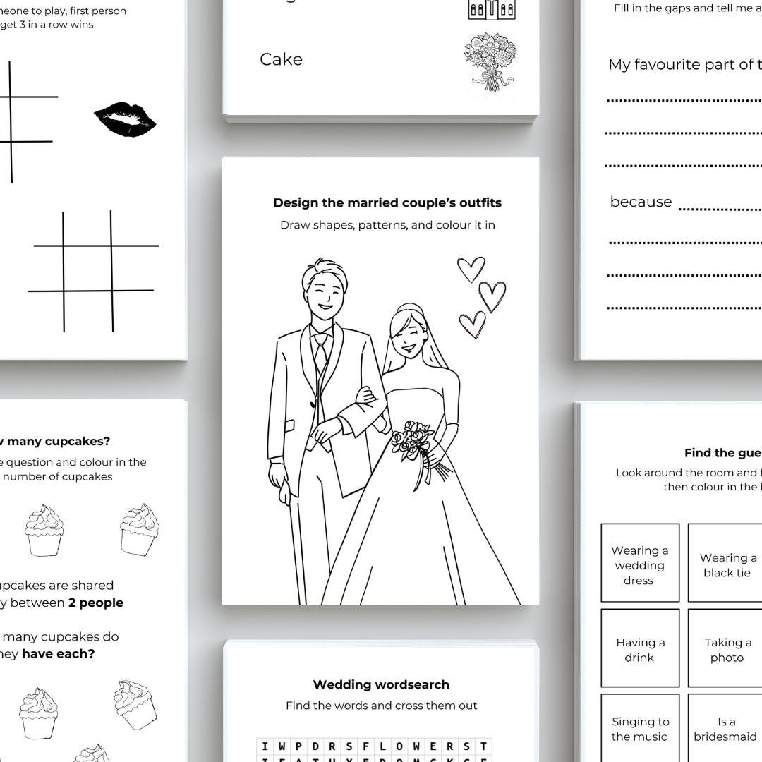 Kids Wedding Activity Book, A4 Printable Games (digital Download) - Etsy