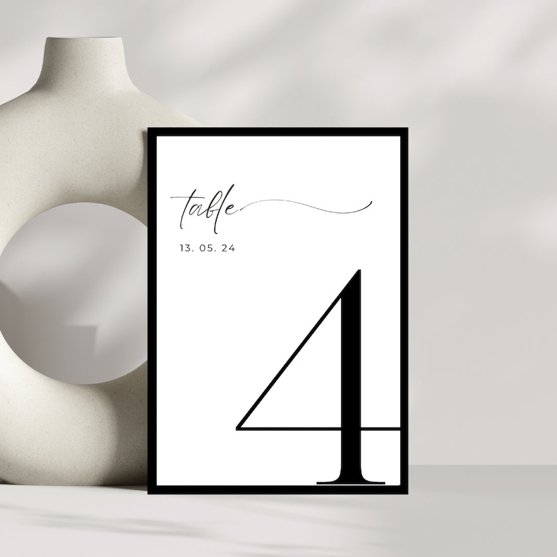 White Table Numbers - Etsy