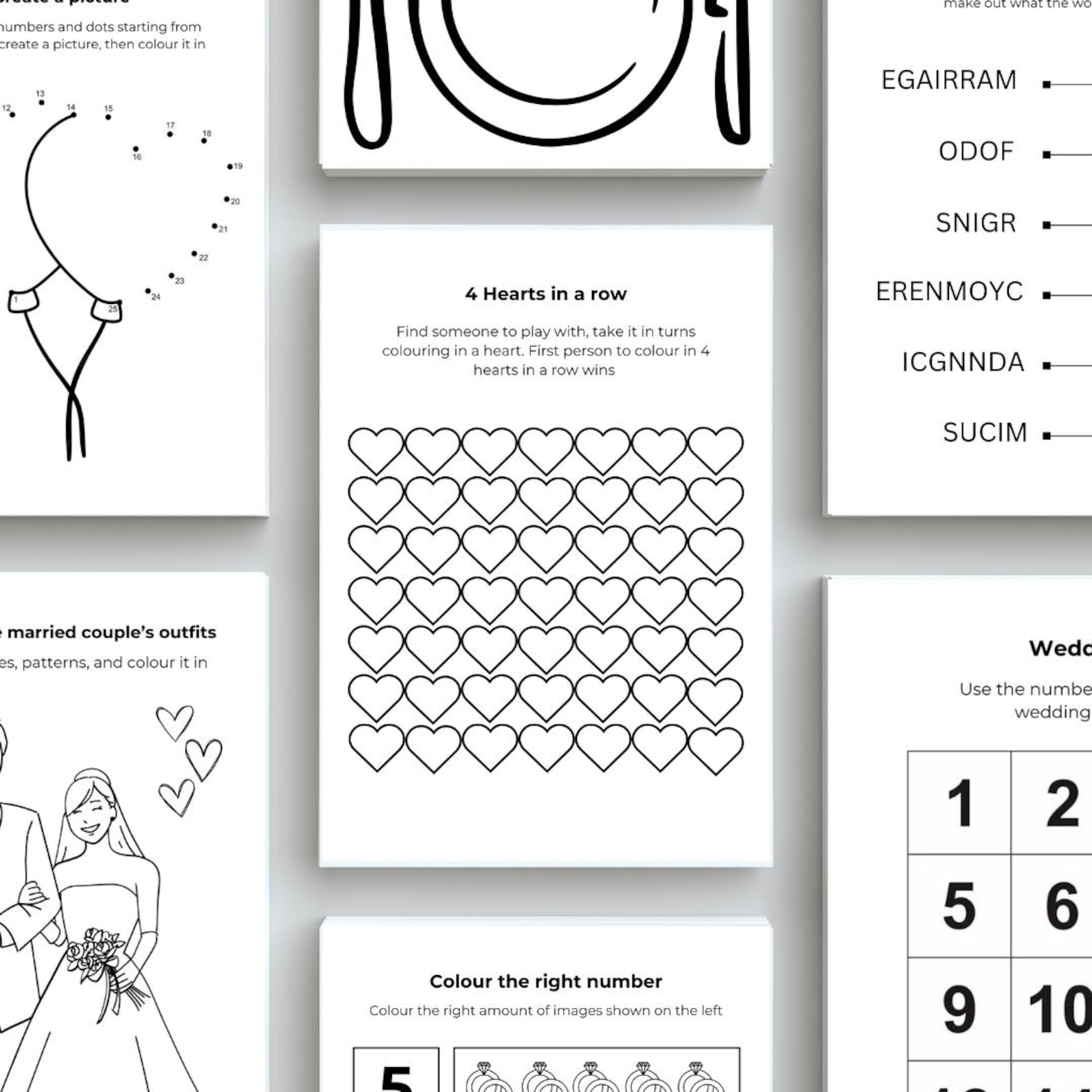 Kids Wedding Activity Book, A4 Printable Games (digital Download) - Etsy
