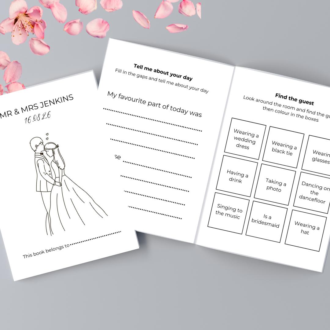 Kids Wedding Activity Books, A5 Wedding Activity Book, Wedding ...