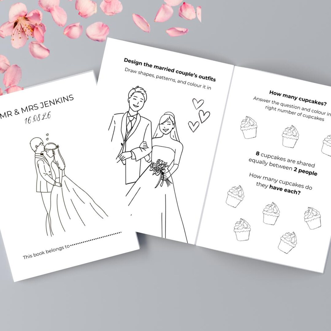 Kids Wedding Activity Books, A5 Wedding Activity Book, Wedding ...