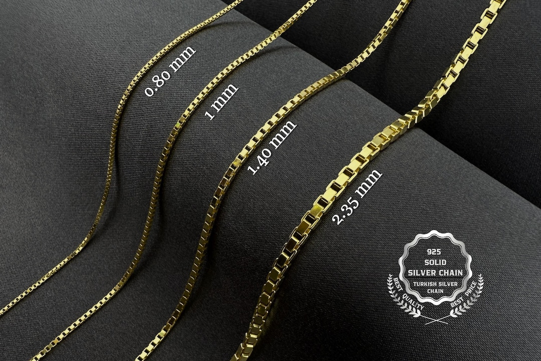 14k Real Gold Diamond Cut Chain, Gold Plated Box Link Chain, Dainty 14k ...