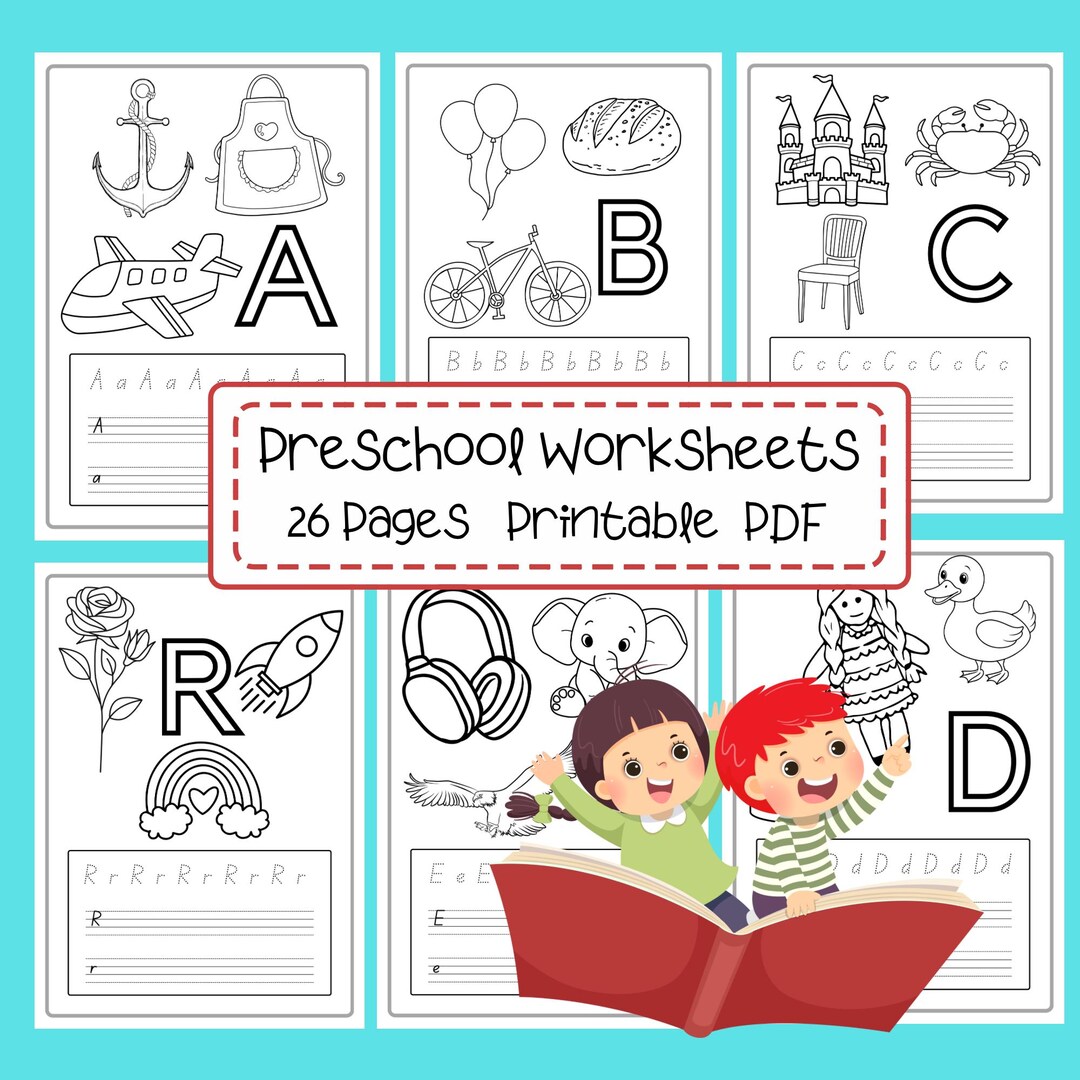 ABC Alphabet Learning Fun Worksheets for Kindergarten and Preschool PDF ...