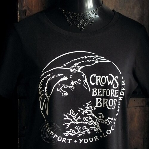 Crows Before Bros Ladies Cotton Scoop Neck Tee - Etsy