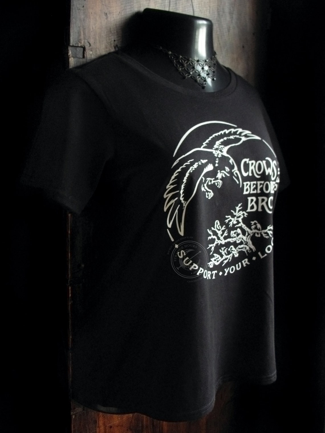 Crows Before Bros Ladies Cotton Scoop Neck Tee - Etsy