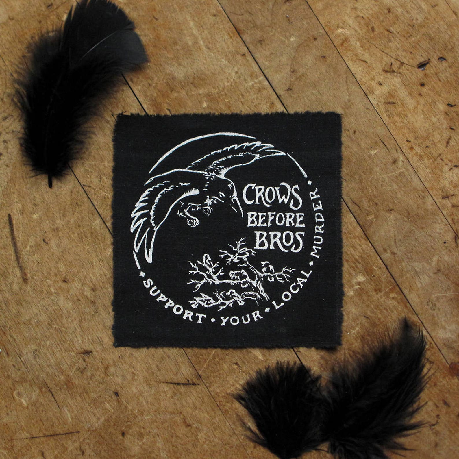 Crows Before Bros - 4x4" Screen Printed Sew-on Art Patch - Etsy
