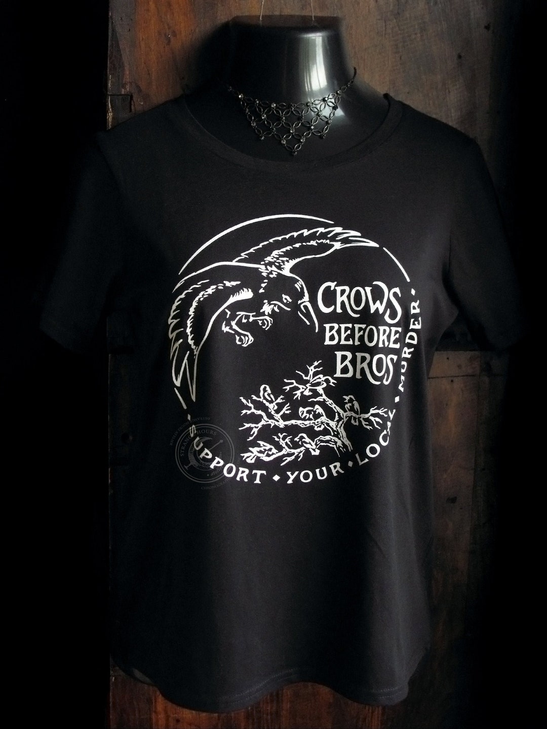 Crows Before Bros Ladies Cotton Scoop Neck Tee - Etsy