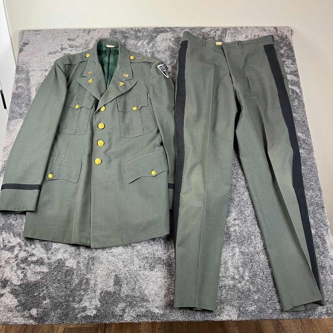 Vtg Vietnam War U.S Army AG-344 Tropical Wool Blend Uniform Two Piece ...