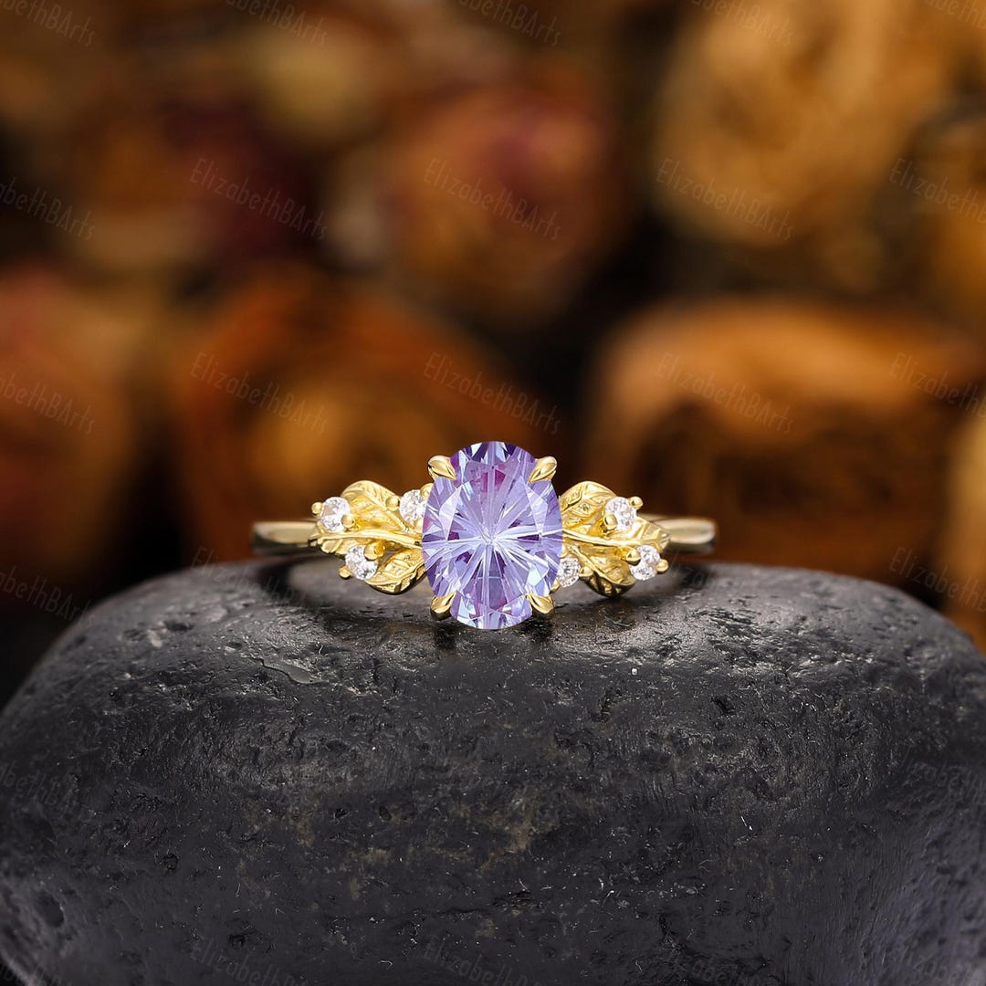 Unique Star Firework Cut Oval Cut Alexandrite Ring, Epromise ...