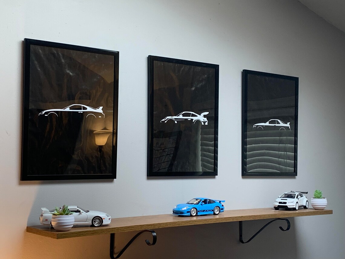 Custom Car Outline Picture Frame 12 X 16. Gift for Car Lover ...