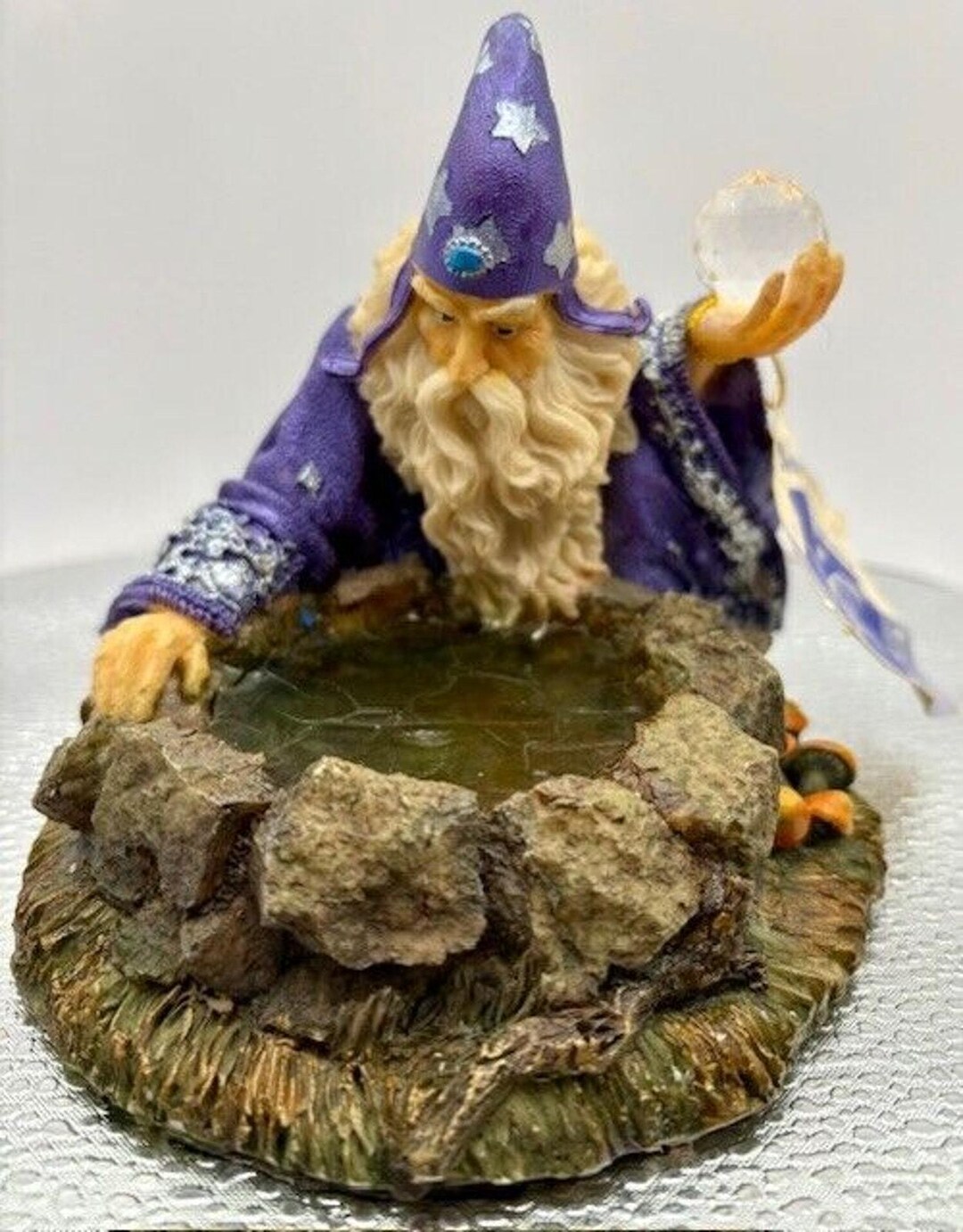 Merlin Wizard 1998 Avery Medieval Legends Resin Figurine Crystal Ball ...