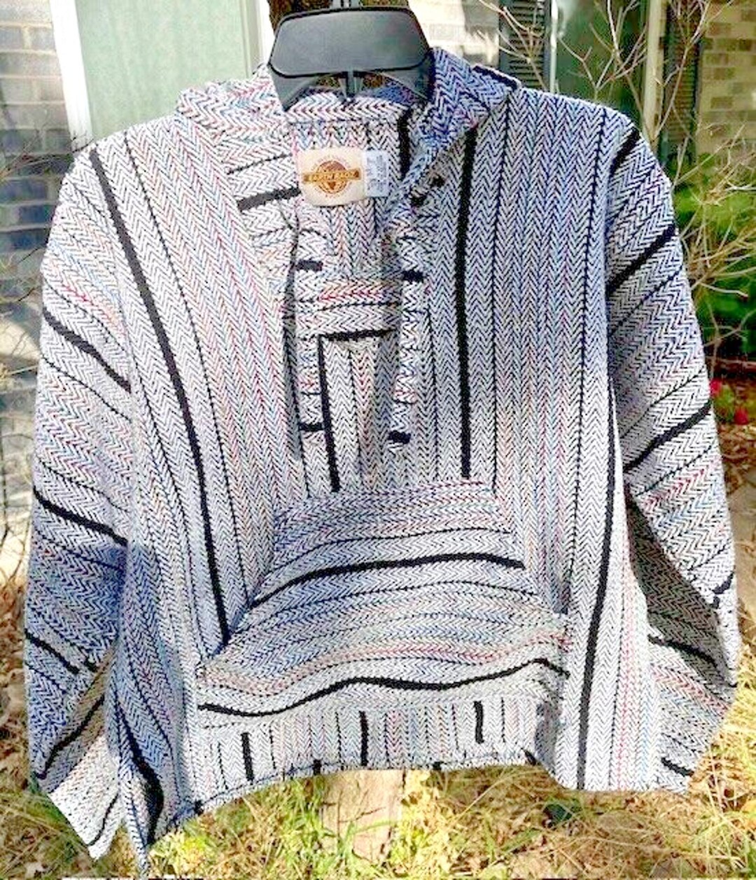 Baja Hoodie Earth Ragz Size M Mexican Pullover Sweater Jacket - Etsy