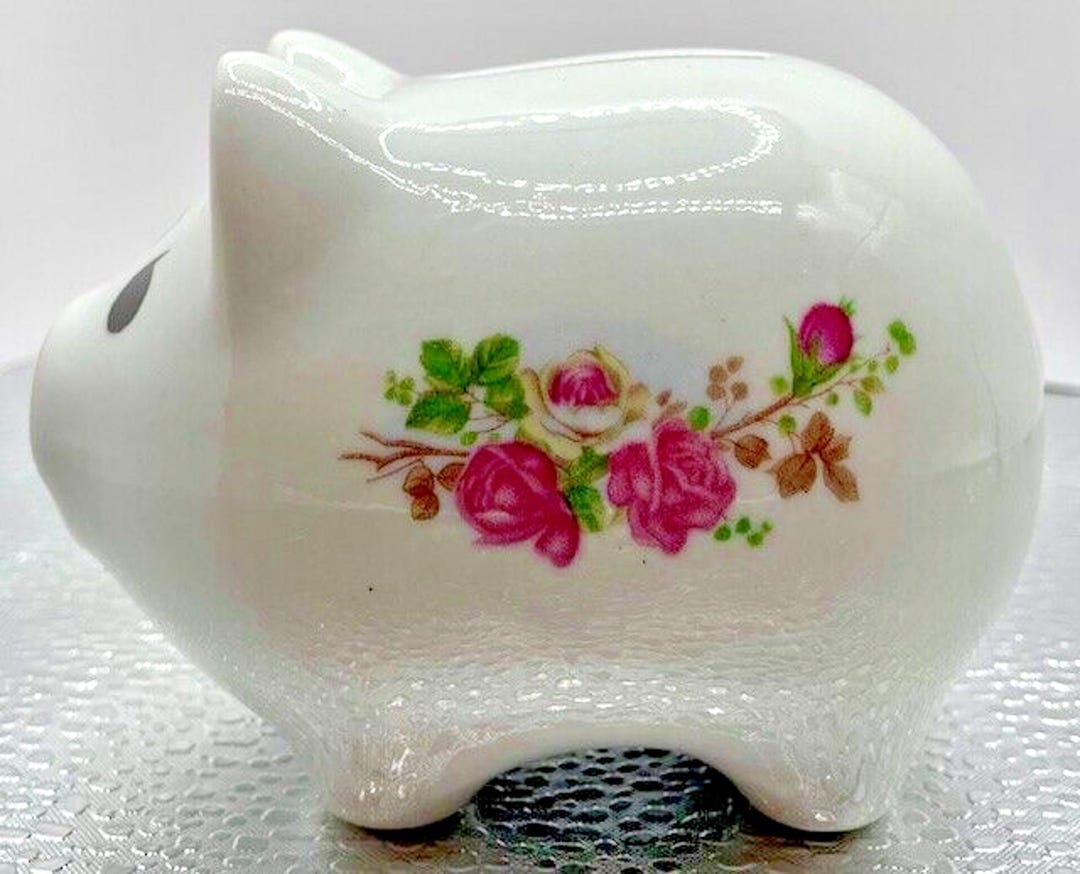 Vintage Angry Piggy Bank Pig Savings Slit Back With Plug - Etsy