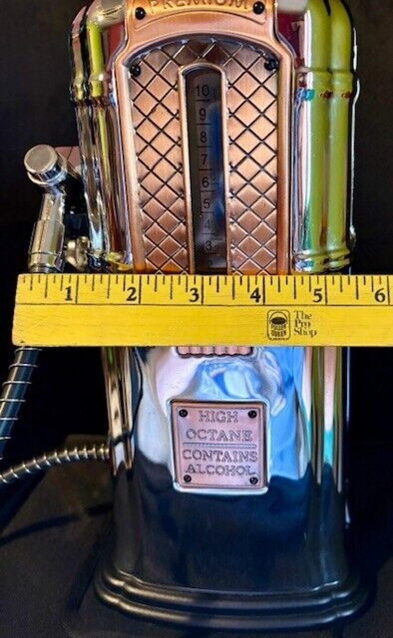 Gas Pump FILL' ER UP Liquor Dispenser Godinger Silver and Copper Finish ...