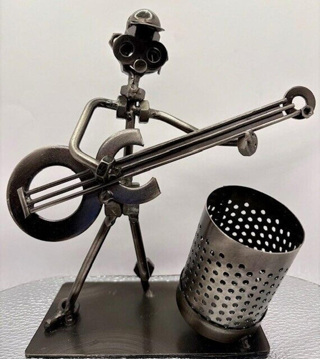 Metal Guitar Player Nuts and Bolts Musician Figurine - Etsy