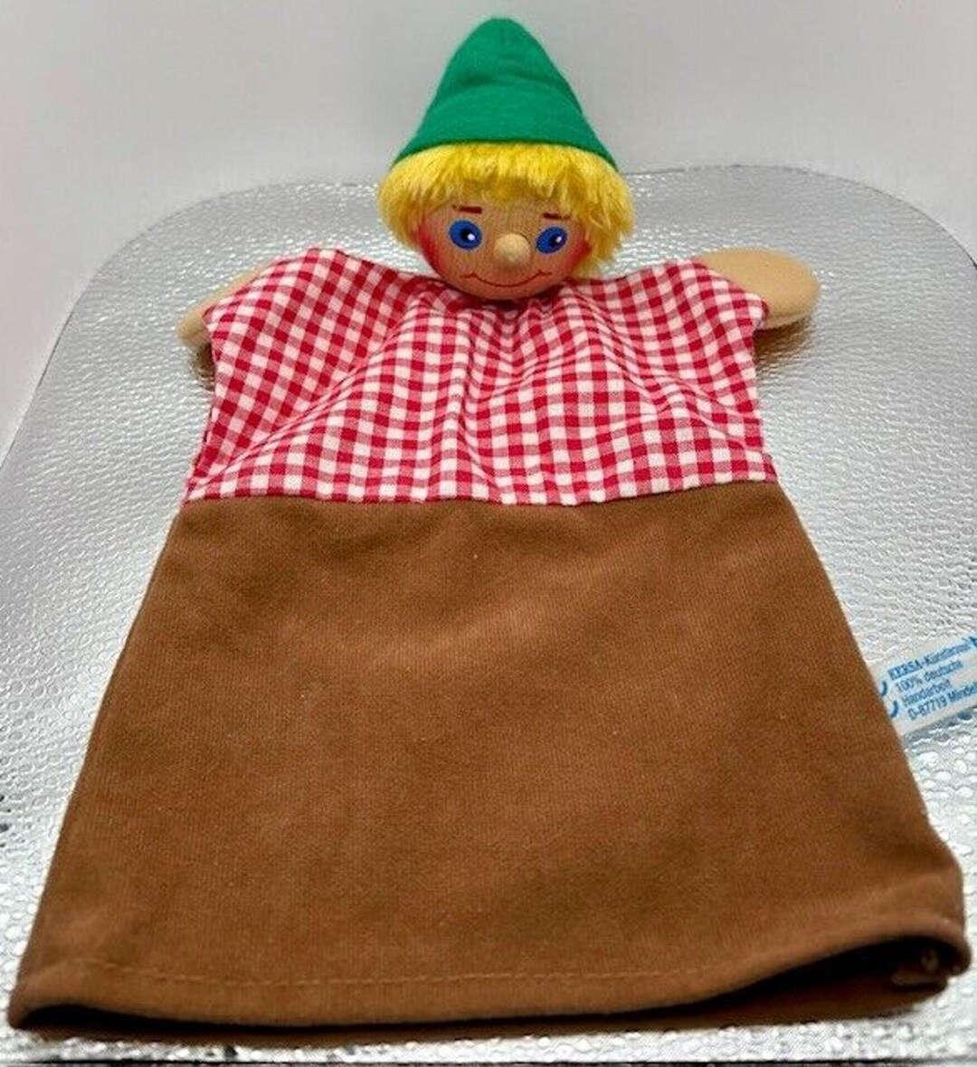 Vintage Kersa Hansel Hand Puppet Wooden Head Fabric Body D-87719 ...