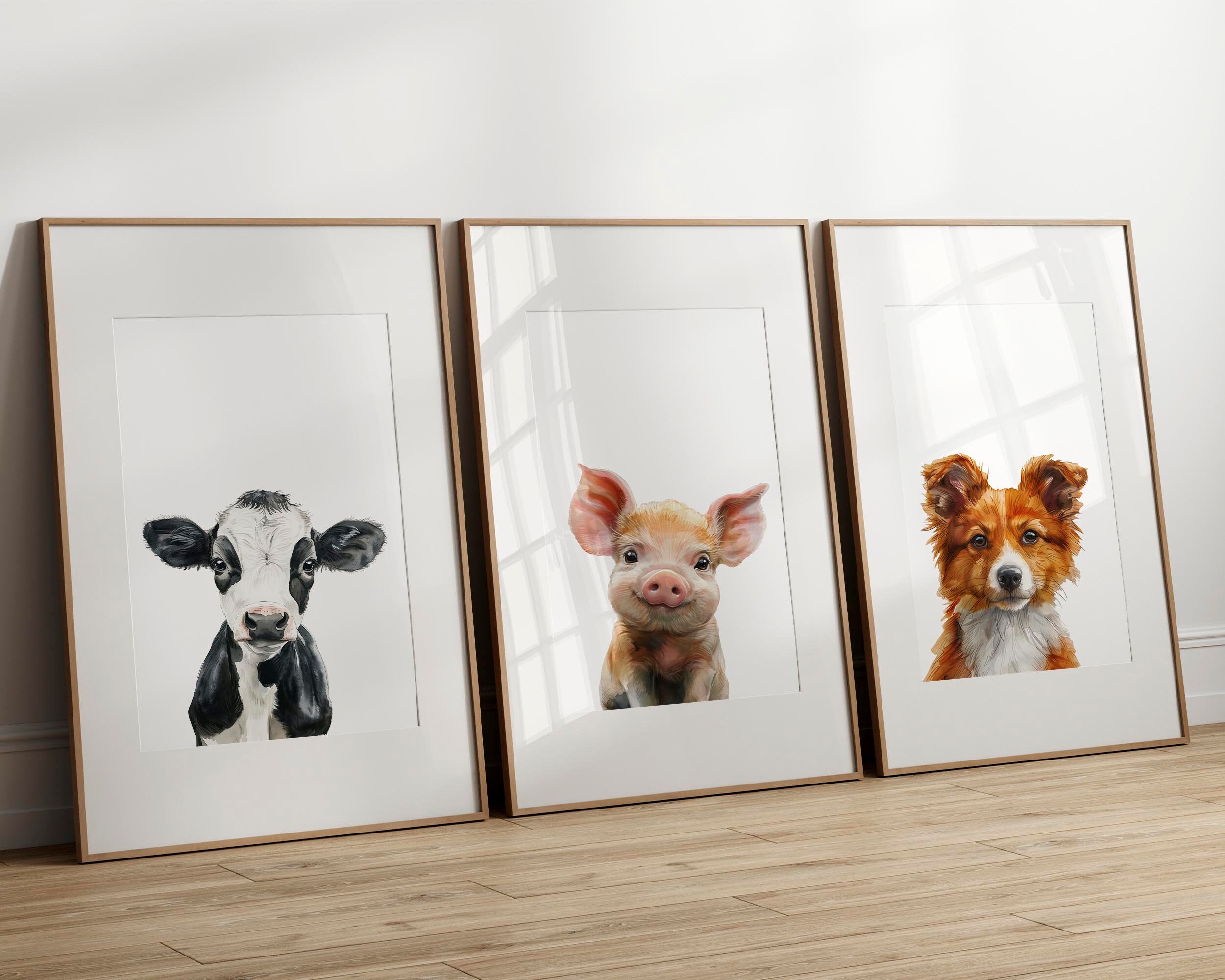 Farm Nursery Print Set of 3 Prints Farm Prints Animal Farm Prints ...
