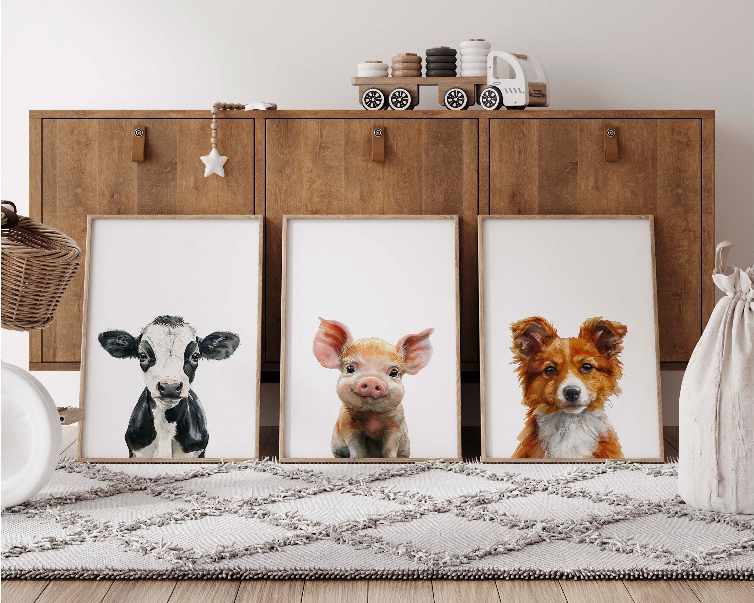 Farm Nursery Print Set of 3 Prints Farm Prints Animal Farm Prints ...
