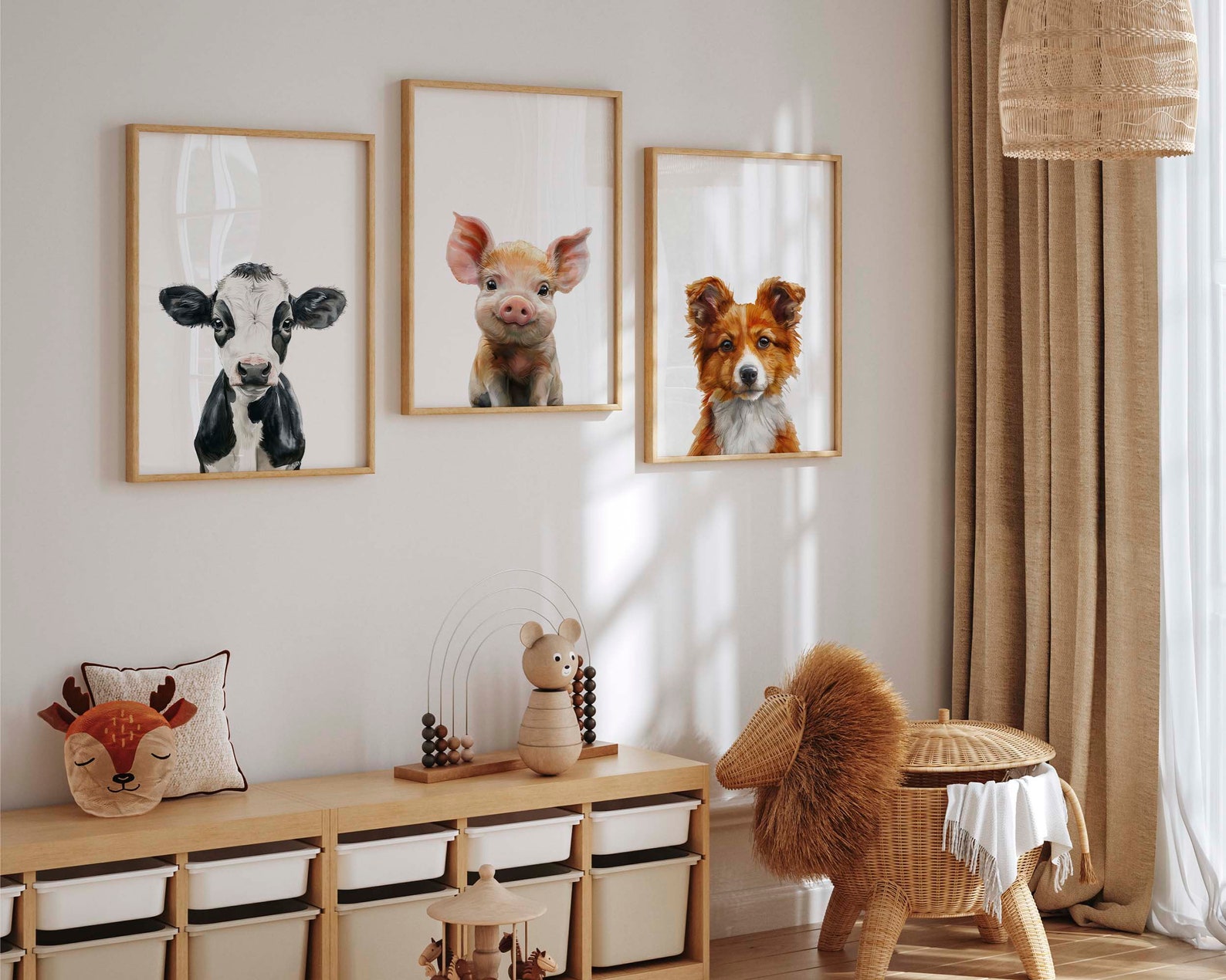 Farm Nursery Print Set of 3 Prints Farm Prints Animal Farm Prints ...