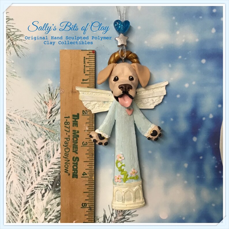 Yellow Labrador Retriever Lab Angel Dog Christmas Ornament | Etsy