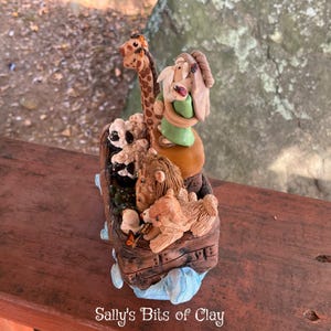 NOAH'S ARK Original One of a Kind Sculpture Handmade by Polymer Clay ...