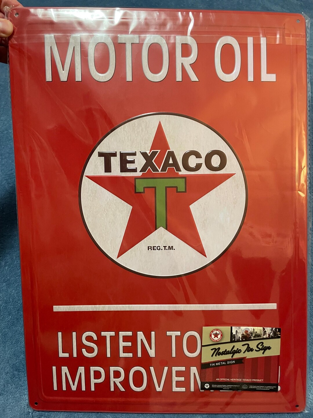 Retro Themed Texaco Gasoline Tin Sign: Vintage Style Wall Decor Replica ...