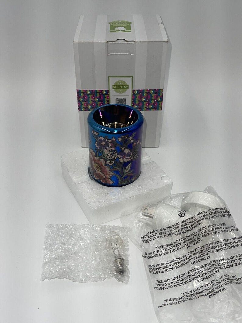 Scentsy Midnight Floral Mini Wax Warmer Brand New in Box Discontinued ...