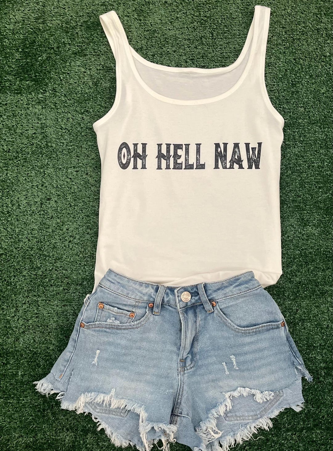 OH HELL NAW Tank, Beer Tank Top, Cowgirl Tank, Cowboy Tank, White ...