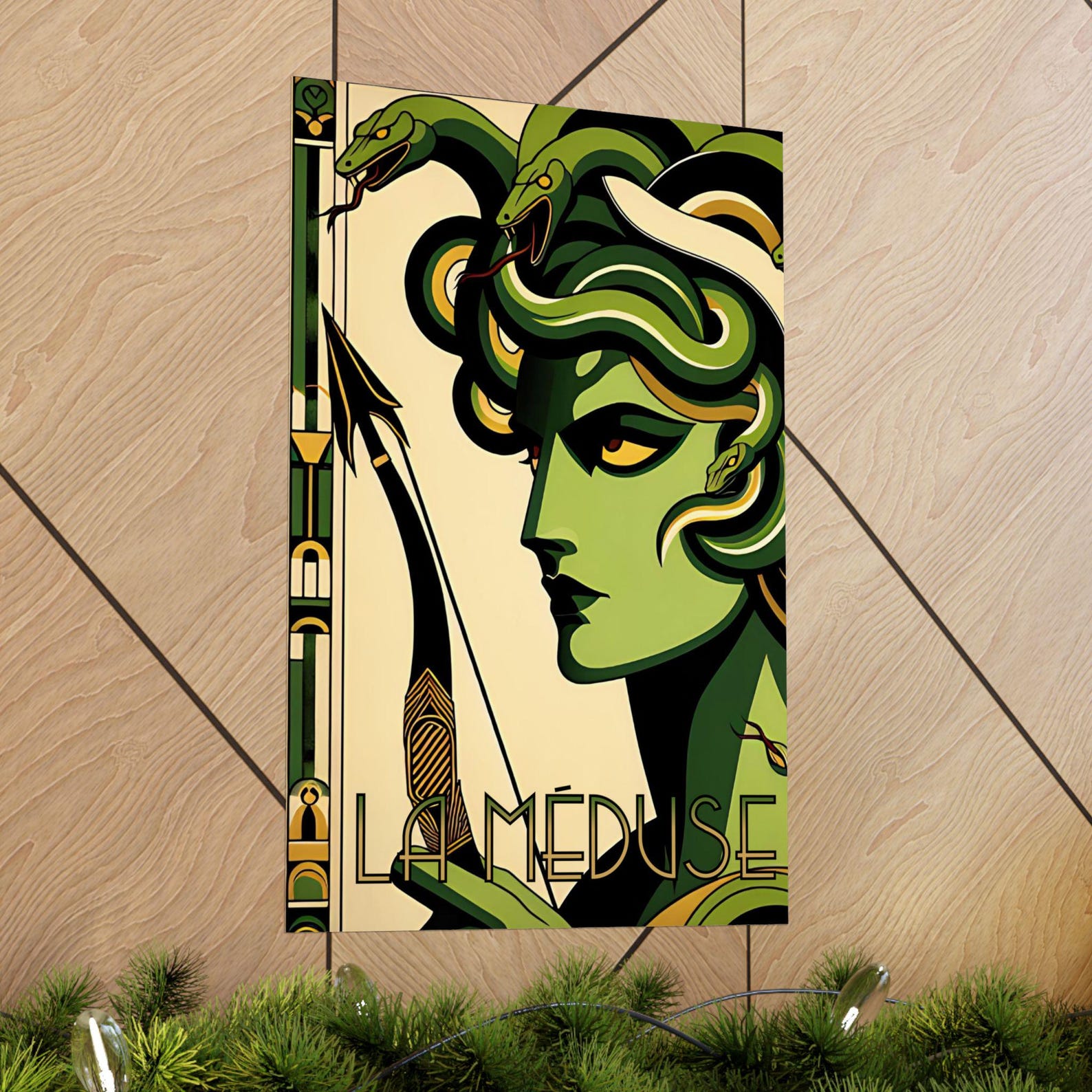 Medusa Art Deco Greek Mythology Poster, Greek Mythology Art, Latin ...