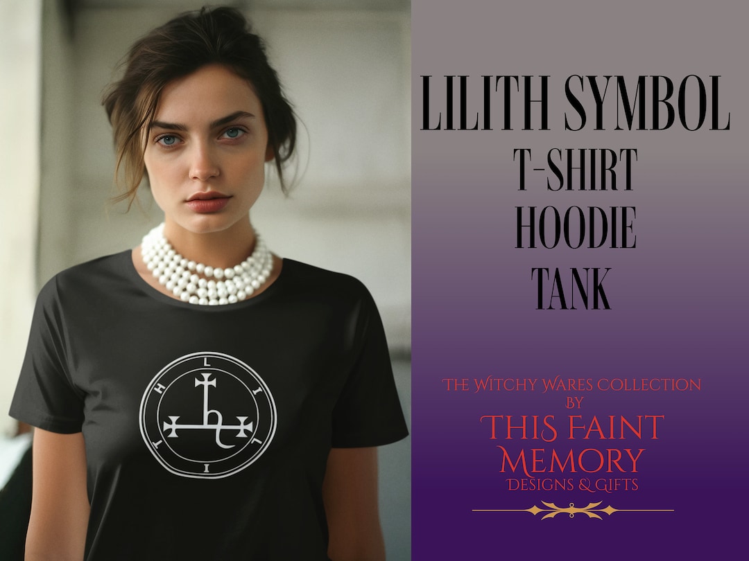Lilith Symbol Shirt, Lilith Tee, Witchy Occult Shirt, Goth Hoodie, Goth ...