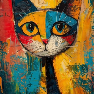 Pawblo Picatso (sets 1 & 2): A Collection of Cat Portraiture - Etsy