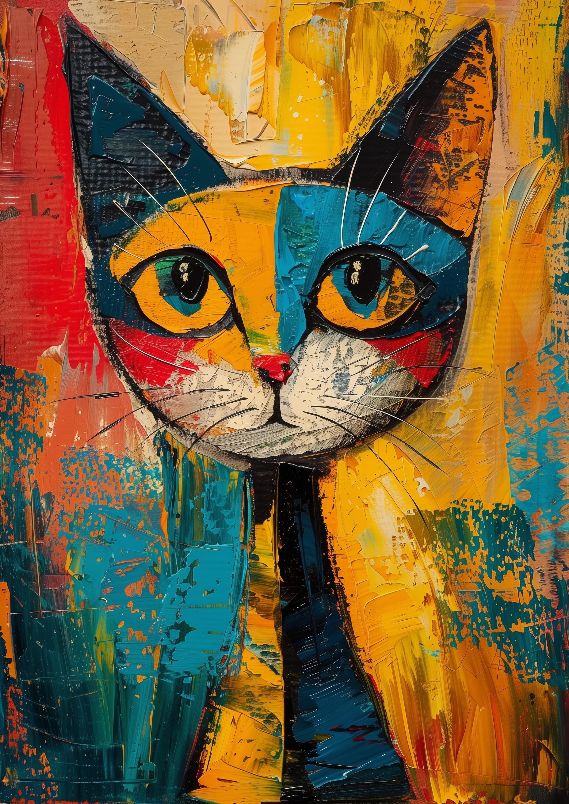 Pawblo Picatso (sets 1 & 2): A Collection of Cat Portraiture - Etsy