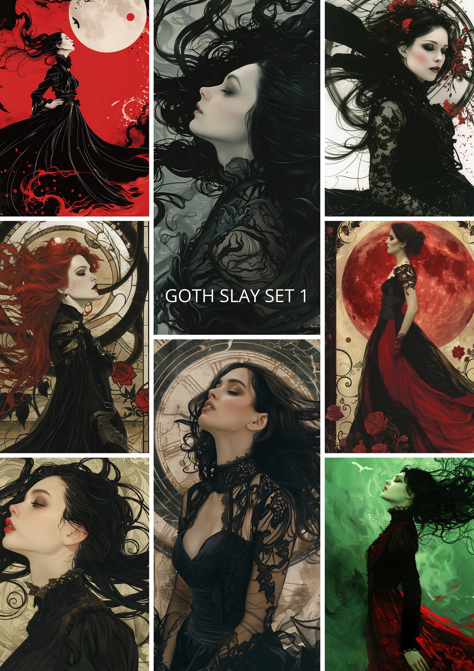 Goth Slay (set 1): A Collection of Gothic Portraiture - Etsy