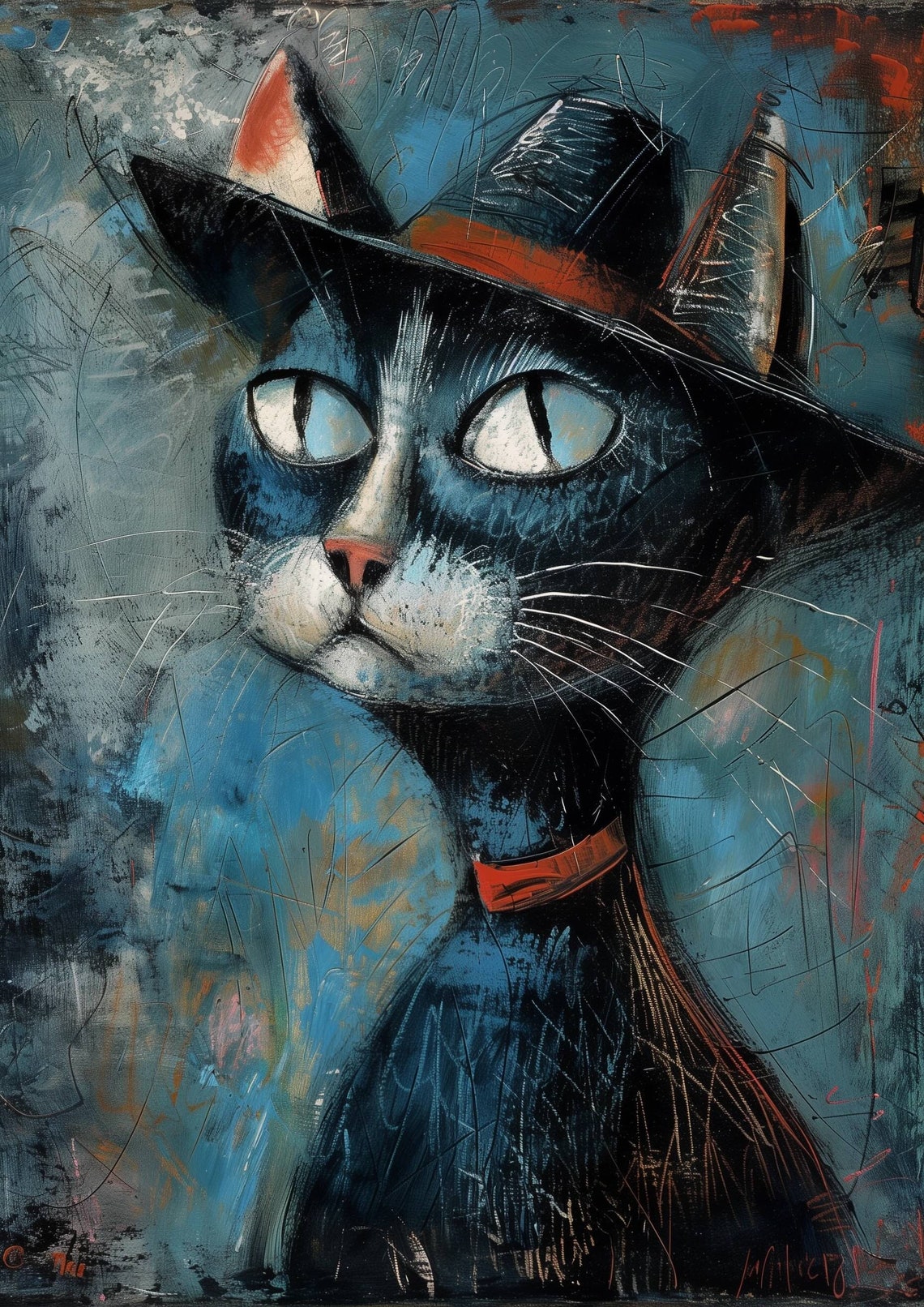 Pawblo Picatso (sets 1 & 2): A Collection of Cat Portraiture - Etsy