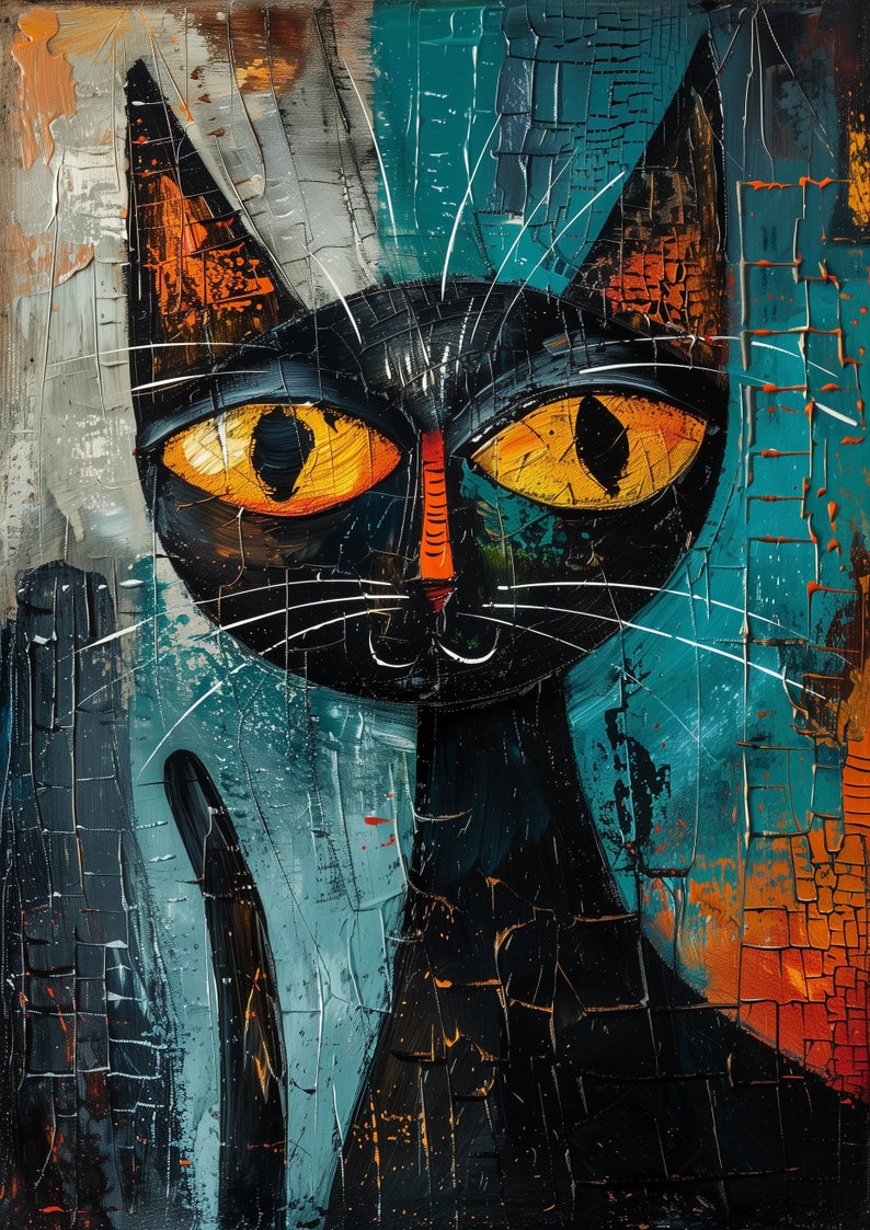 Pawblo Picatso (sets 1 & 2): A Collection of Cat Portraiture - Etsy