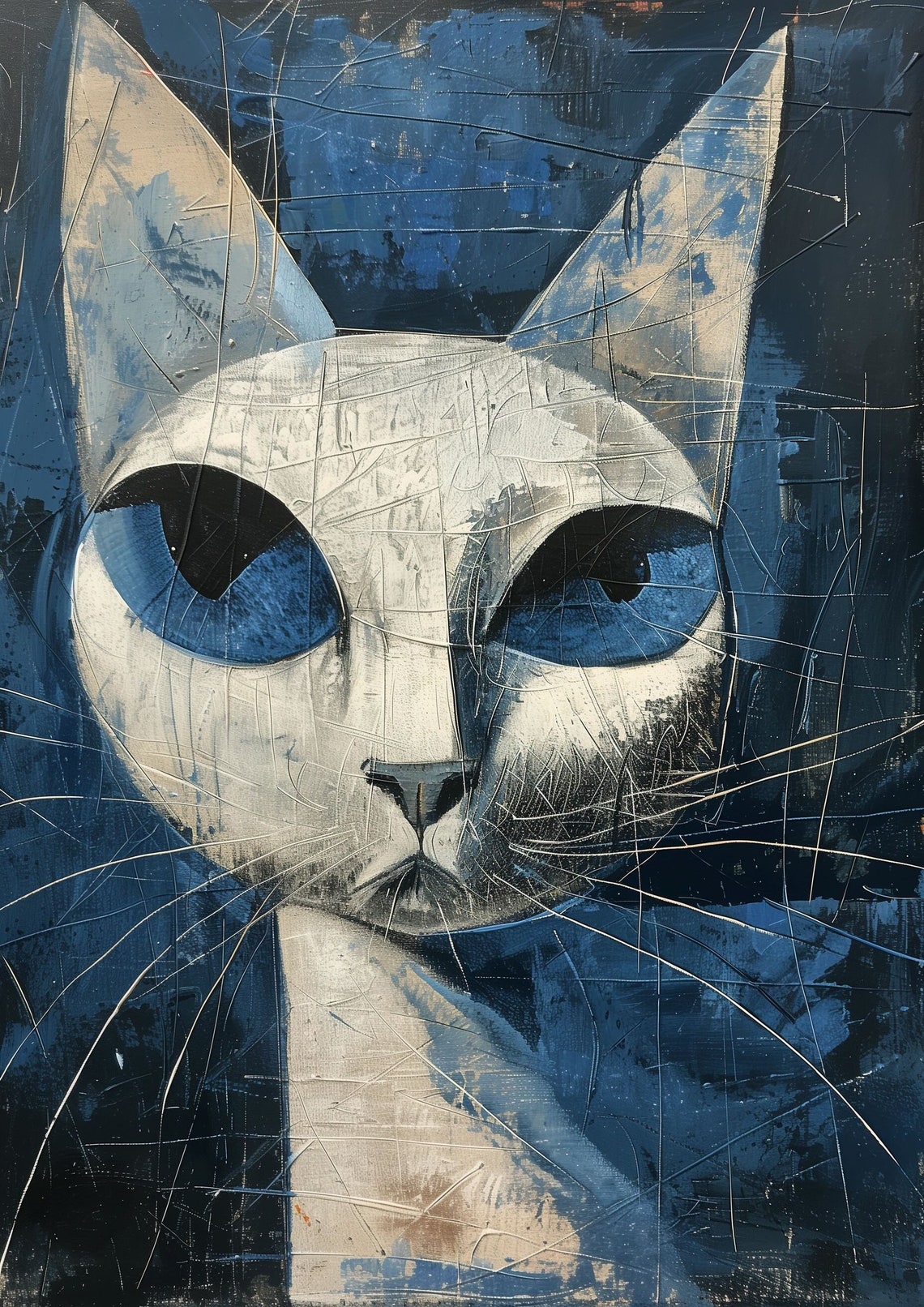 Pawblo Picatso (sets 1 & 2): A Collection of Cat Portraiture - Etsy