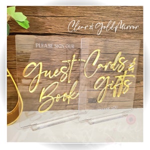 Guestbook Table Sign, 3D Acrylic Wedding Sign, Wedding Tabletop Sign ...