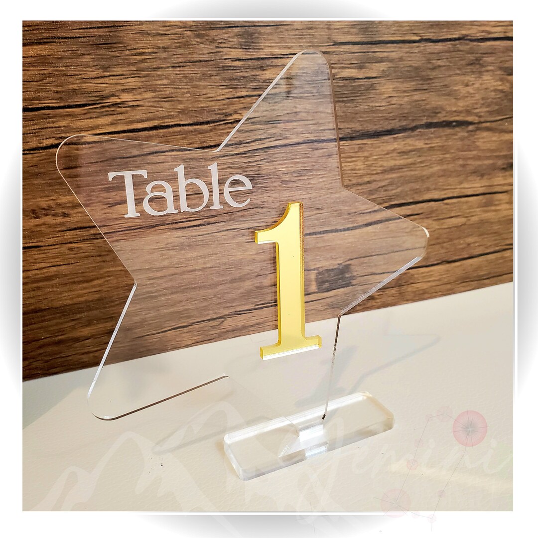 Star Table Numbers, Wedding Table Numbers, Table Number for Receptions ...
