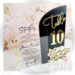 Acrylic Custom Dinner Menu and Table Number Set. Custom Menus, Baby ...