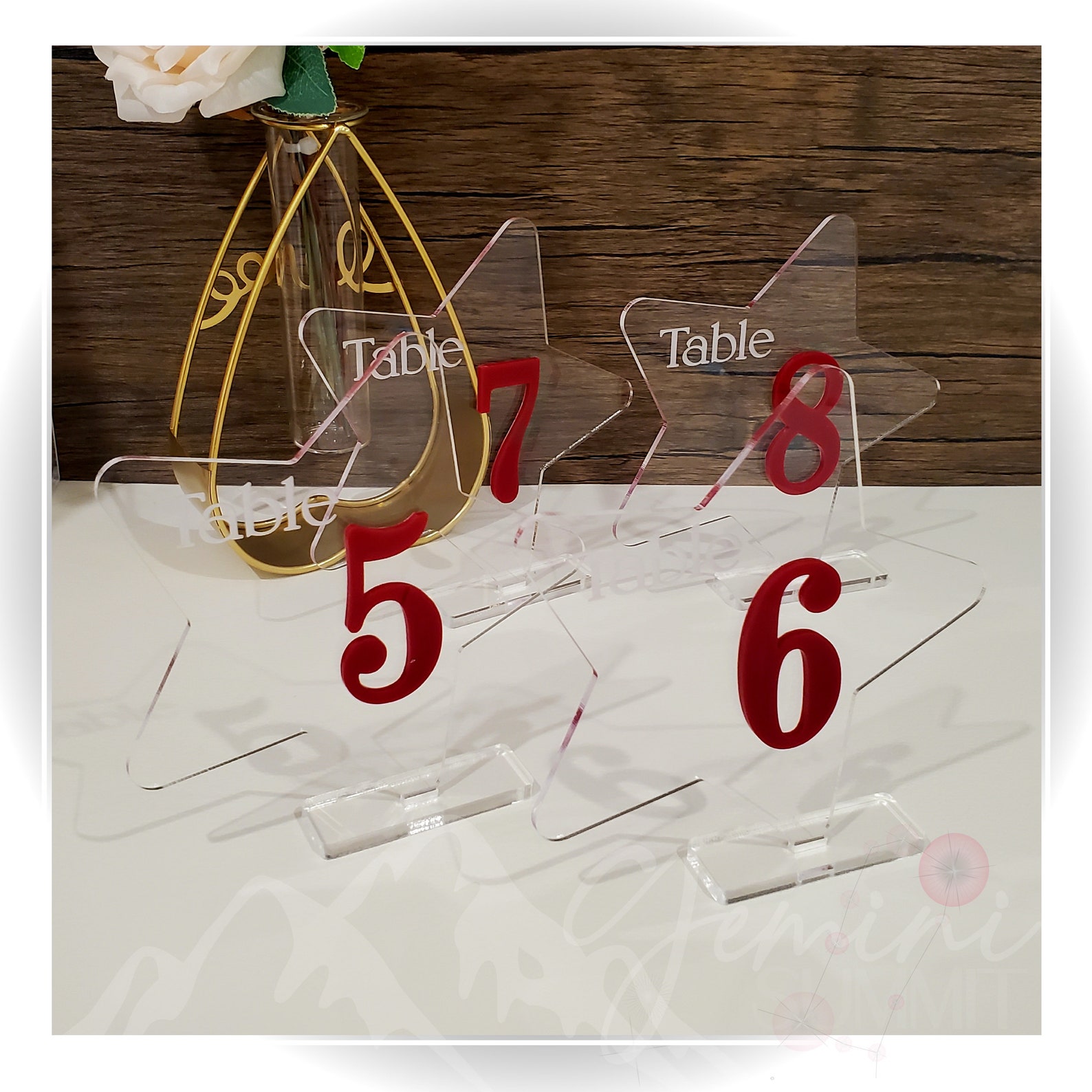 Star Table Numbers, Wedding Table Numbers, Table Number for Receptions ...
