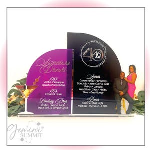 Custom Photo Bar Sign, Signature Drinks, Picture Cocktail Menu, Martini ...