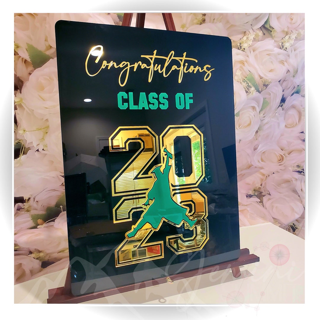 Welcome Sign for Graduation, Class of 2024 Decorations, Custom Acrylic ...