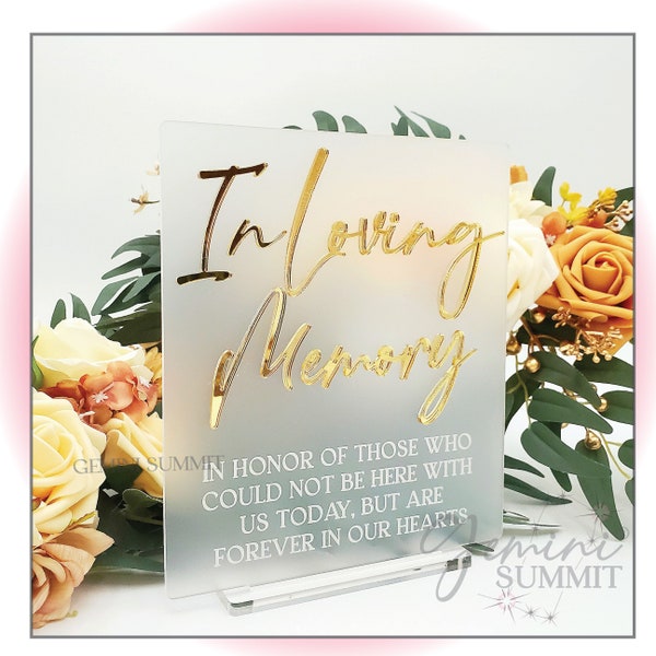 Memory Table Wedding Sign - Etsy