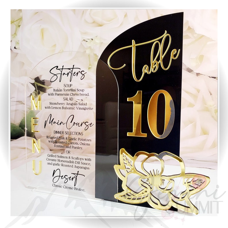 Acrylic Custom Dinner Menu and Table Number Set. Custom Menus - Etsy