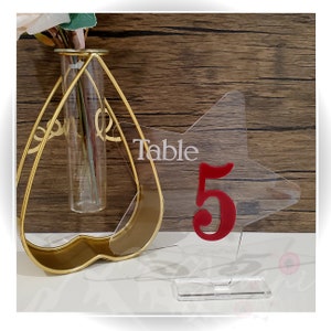 Star Table Numbers, Wedding Table Numbers, Table Number for Receptions ...