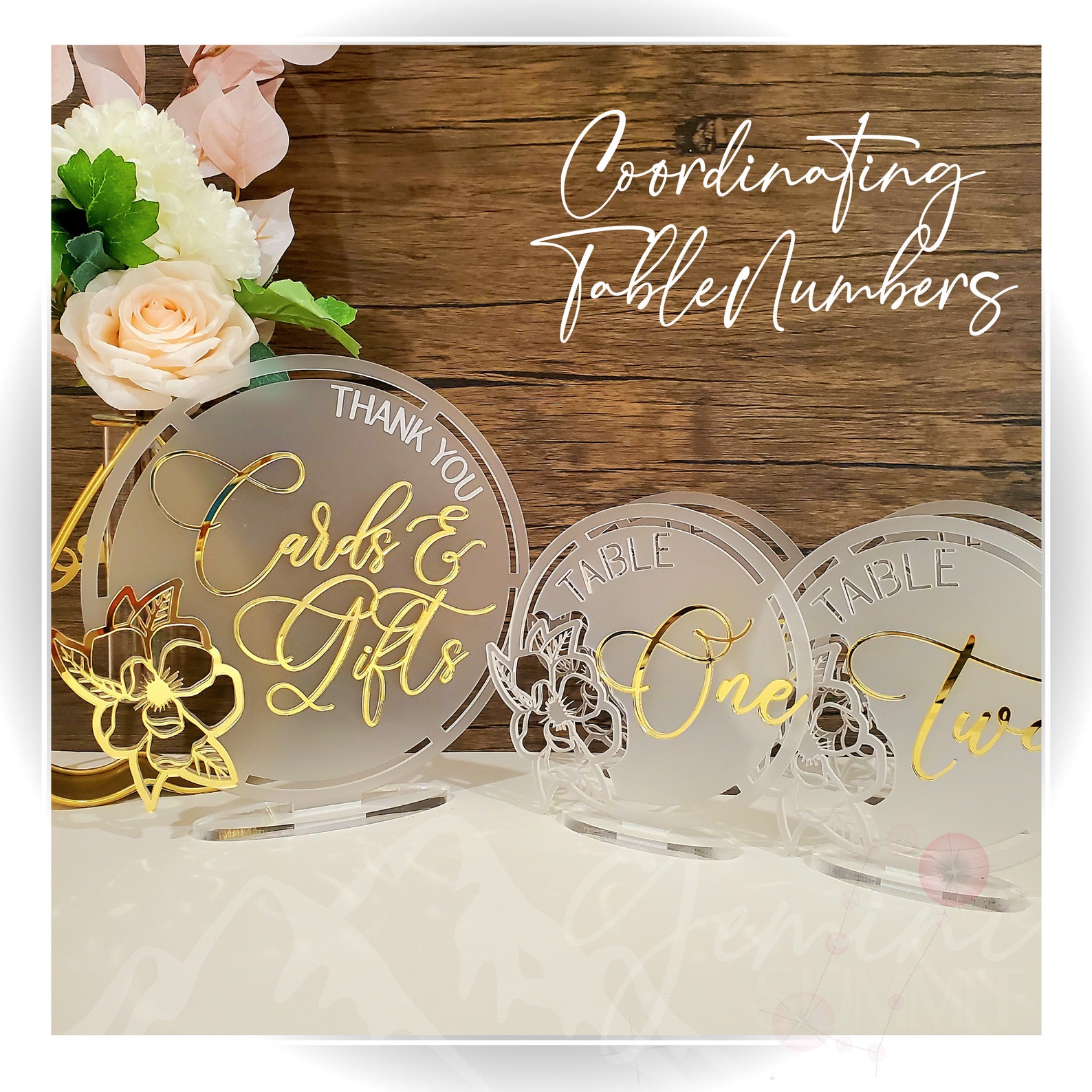 Acrylic Table Numbers, Wedding Table Numbers, Dinner Party Table ...