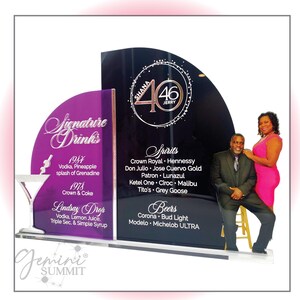 Custom Photo Bar Sign, Signature Drinks, Picture Cocktail Menu, Martini ...