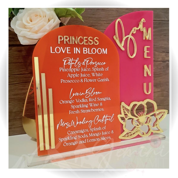 Acrylic Menus - Etsy