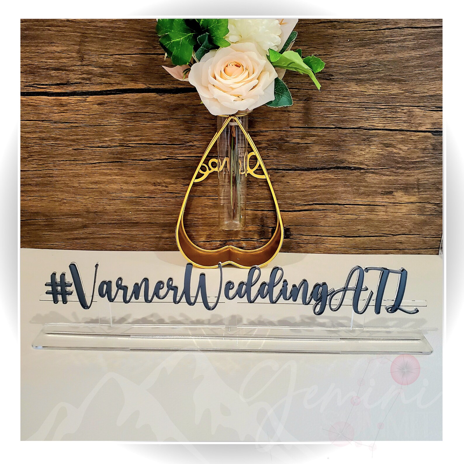 Custom Wedding Hashtag Sign, Personalized Hashtag Sign, Custom Tabletop ...